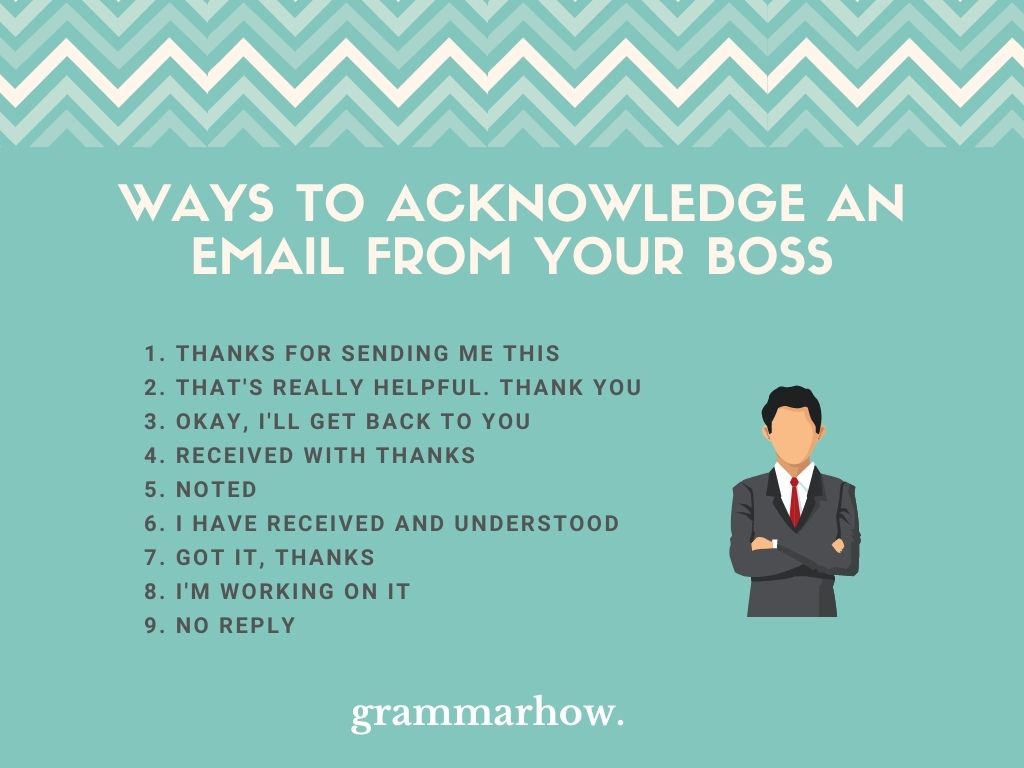 9 Ways To Acknowledge An Email From Your Boss Samples 