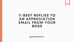 11 Best Replies to an Appreciation Email From Your Boss