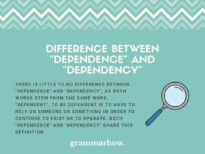 "Dependence" vs. "Dependency" - Difference Explained
