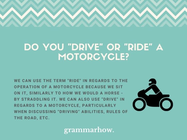 Do You "Drive" or "Ride" A Motorcycle? Full Explanation!