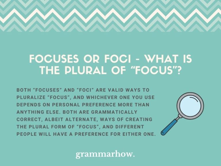Focuses or Foci - What is The Plural of "Focus"?