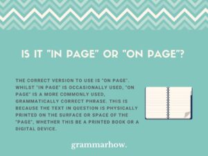"In Page" or "On Page" - Correct Version (With Examples)
