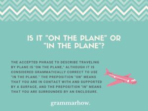 "On The Plane" or "In The Plane" - Correct Preposition