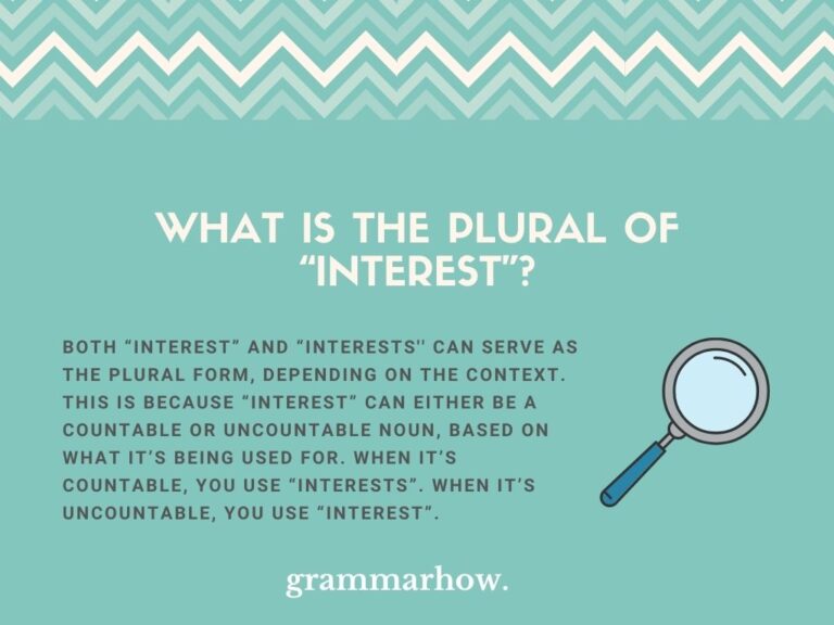Interest or Interests - What is The Plural of “Interest”?