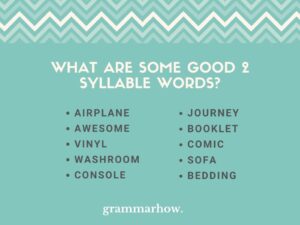50+ Good 2 Syllable Words (List & Pictures)