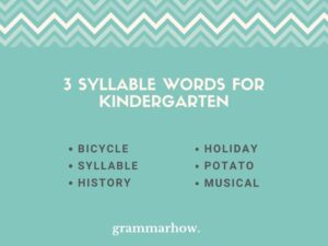 50+ Good 3 Syllable Words (List & Pictures)