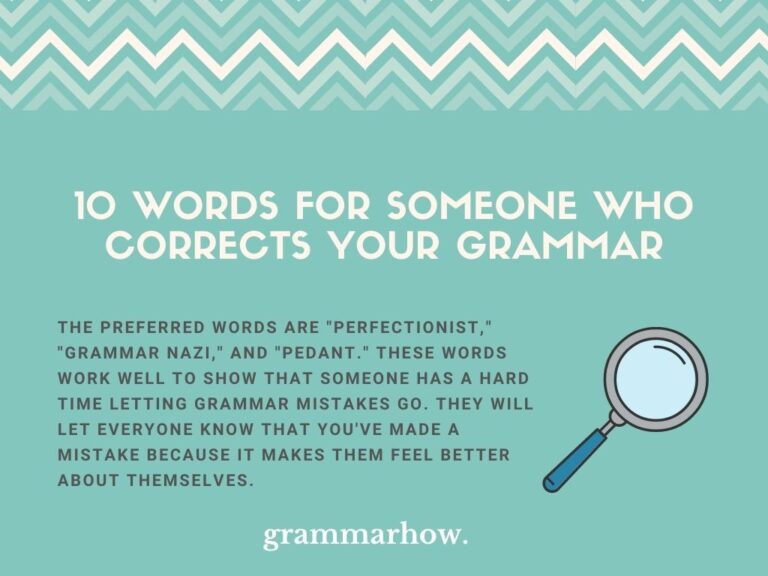 10 Words For Someone Who Corrects Your Grammar