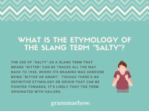 Slang Term “Salty” - Etymology & Meaning (Helpful Examples)