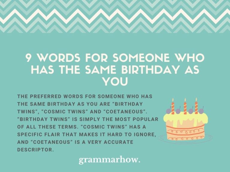 9 Words For Someone Who Has The Same Birthday As You