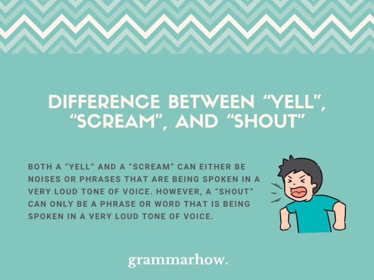 “Yell” vs. “Scream” vs. “Shout” - Difference Explained