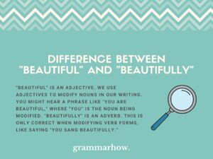 Beautiful or Beautifully? Difference Explained (+Examples)