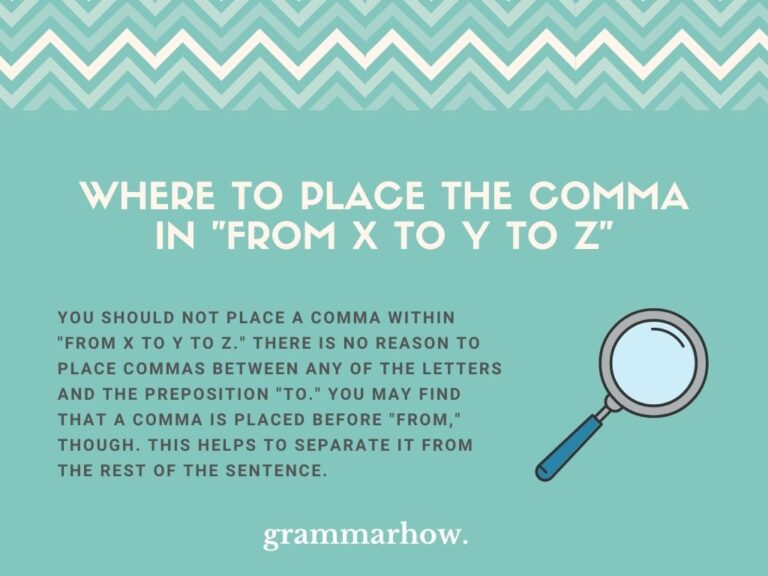 "From X to Y to Z": Comma Placement & Meaning (+Examples)