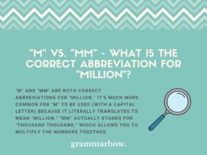 M vs. MM - What Is The Correct Abbreviation for "Million"?