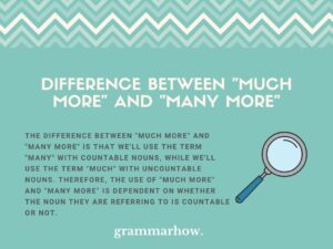 "Much More" or "Many More" - Difference & Usage Guide