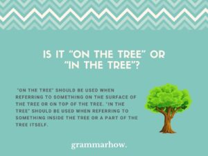 “On The Tree” or “In The Tree - Which is Correct?