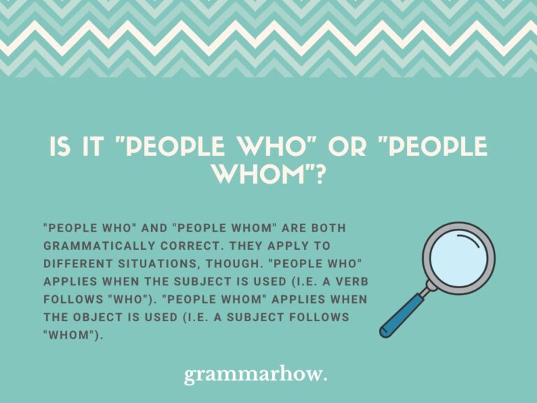 "People Who" or "People Whom"? Correct Version (+Examples)