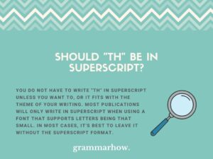 20th or 20ᵗʰ Century - Should "th" Be In Superscript?
