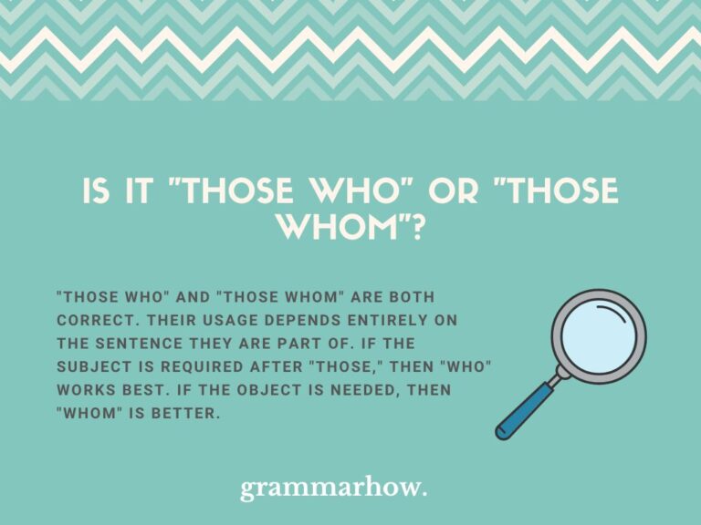 "Those Who" or "Those Whom"? Correct Version (With Examples)