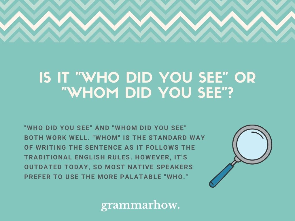 "Whom Did You See" or "Who Did You See"? (Correct Version) - TrendRadars