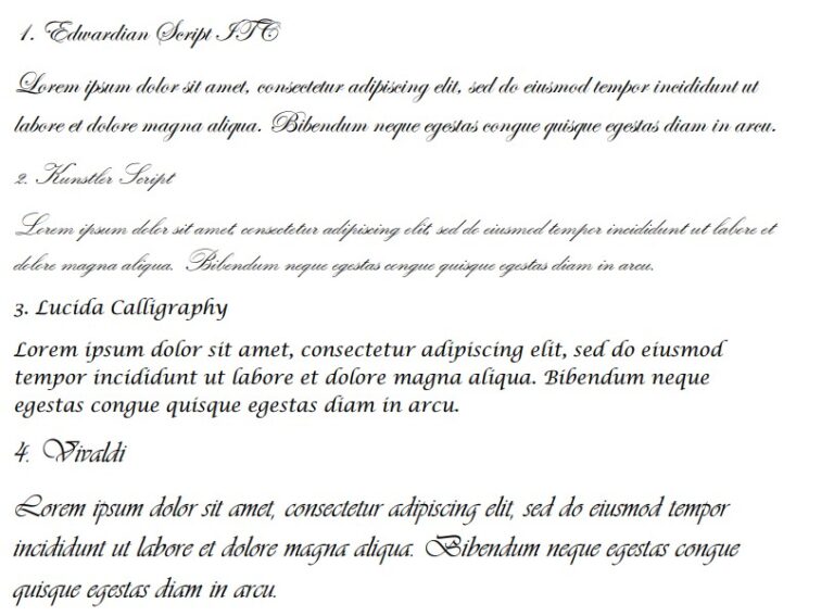 12 Best Calligraphy Fonts in Microsoft Word