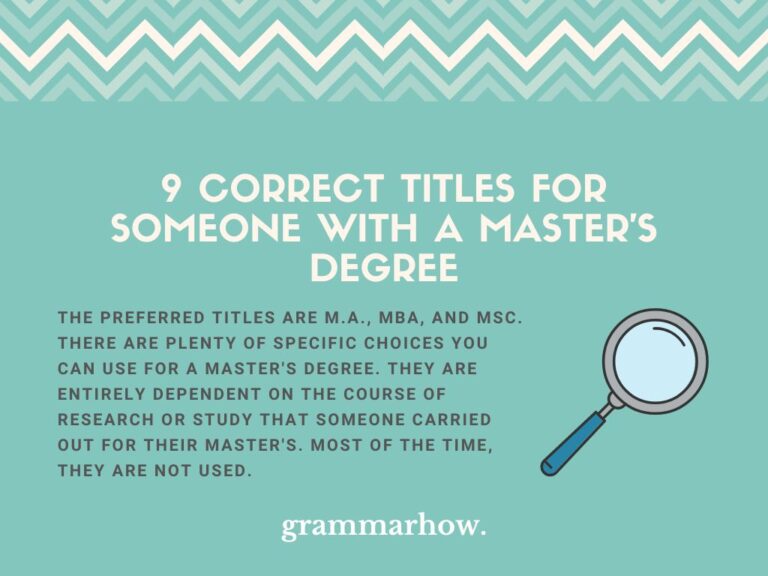 9 Correct Titles for Someone with a Master's Degree (Formal)