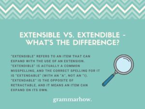 Extensible vs. Extendible - What's the Difference?