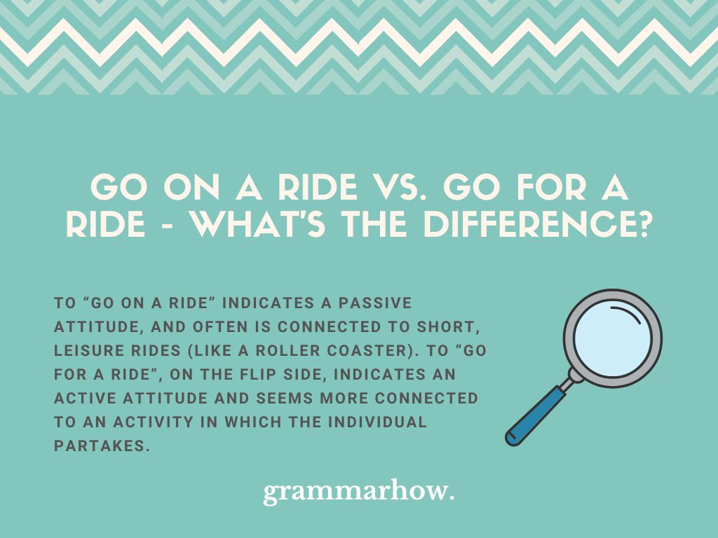 Go on a Ride vs. Go for a Ride - What's the Difference? - TrendRadars