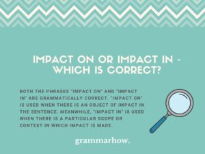 Impact On or Impact In - Which Is Correct? (+Examples)