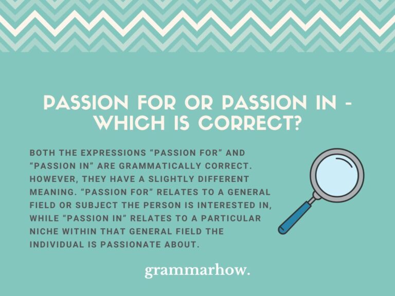 Passion For or Passion In - Which Is Correct? (Examples)