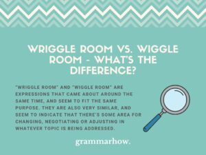 Wriggle Room vs. Wiggle Room - What's the Difference?
