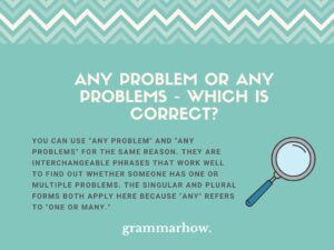 Any Problem or Any Problems - Which Is Correct?