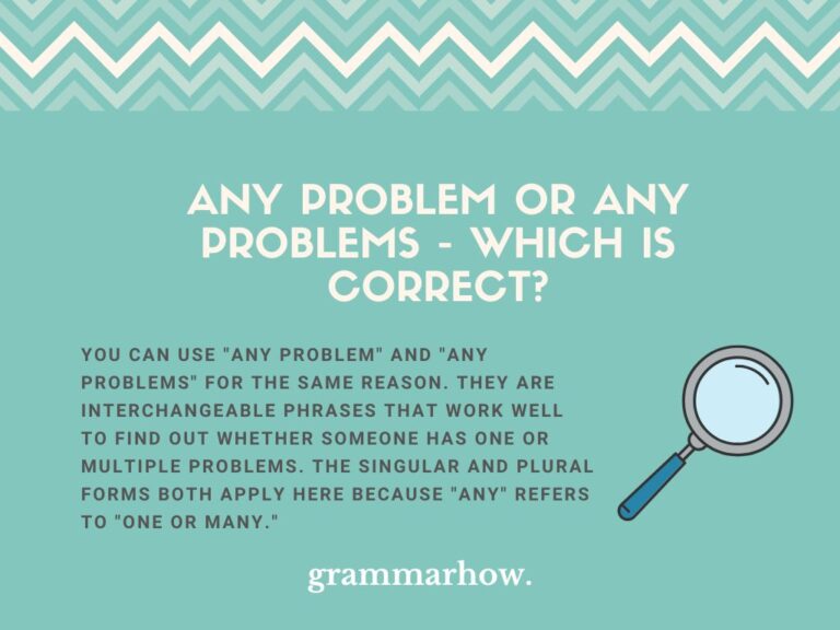 Any Problem or Any Problems - Which Is Correct?