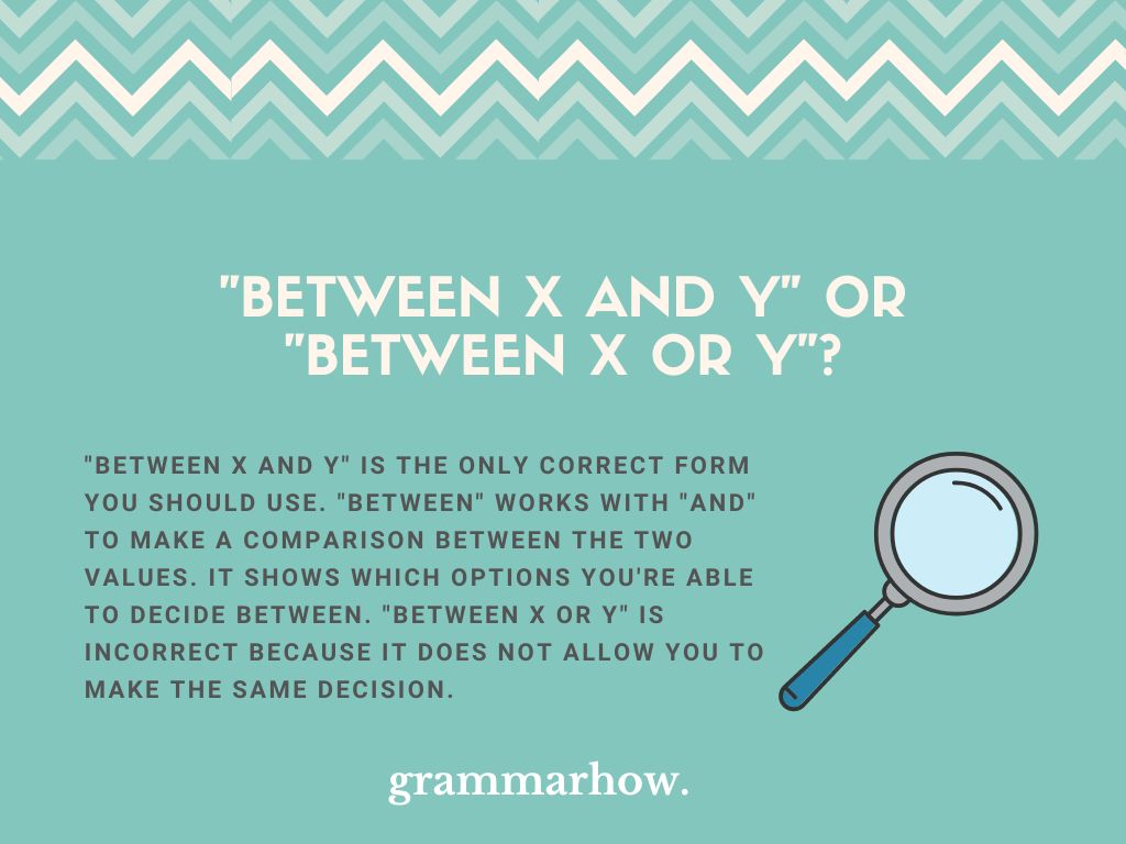 "Between X and Y" or "Between X or Y" - Which Is Correct? - TrendRadars