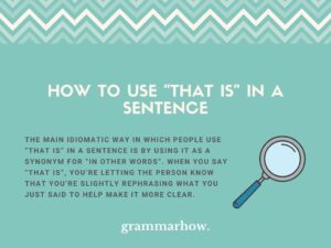 How to Use "That Is" In a Sentence (Helpful Examples)