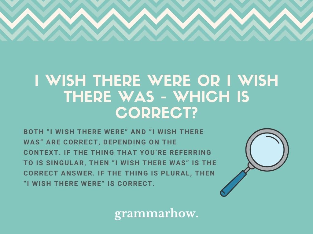 I Wish There Were or I Wish There Was - Which Is Correct? - TrendRadars