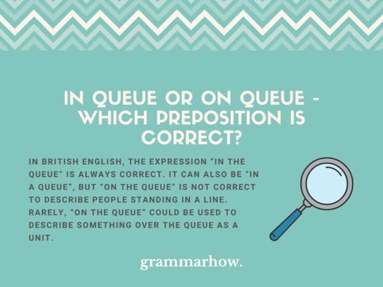 In Queue or On Queue - Which Preposition Is Correct?
