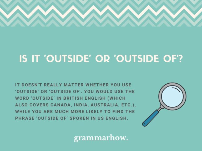 "Outside" or "Outside of"? Difference Explained (With Examples)