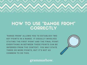 How to Use "Range From" Correctly (Helpful Examples)