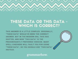 These Data or This Data - Which Is Correct?