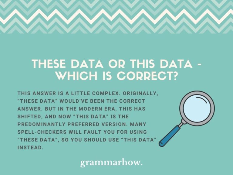 These Data or This Data - Which Is Correct?