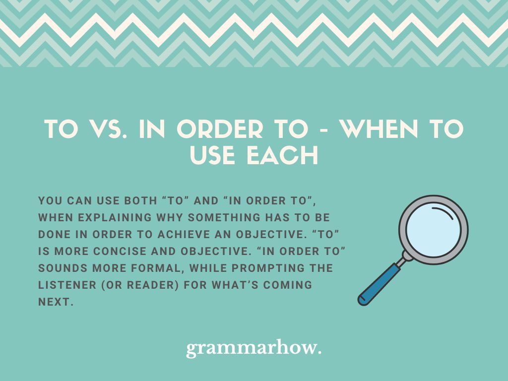 To vs. In Order To - When to Use Each (Helpful Examples) - TrendRadars