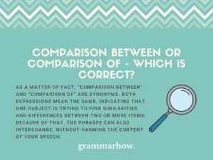 Comparison Between or Comparison Of - Which Is Correct?