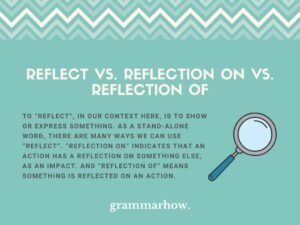 Reflect vs. Reflection On vs. Reflection Of (With Examples)