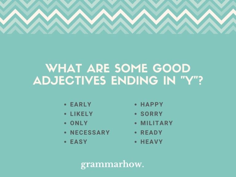 Adjectives Ending in "Y" (Alphabetic List + Most Common)