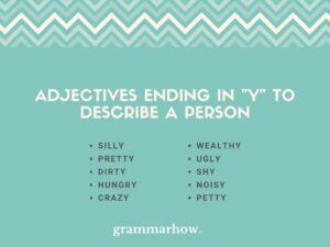 Adjectives Ending in "Y" (Alphabetic List + Most Common)