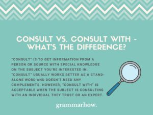 Consult vs. Consult With - What's the Difference?