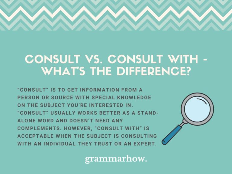 Consult vs. Consult With - What's the Difference?