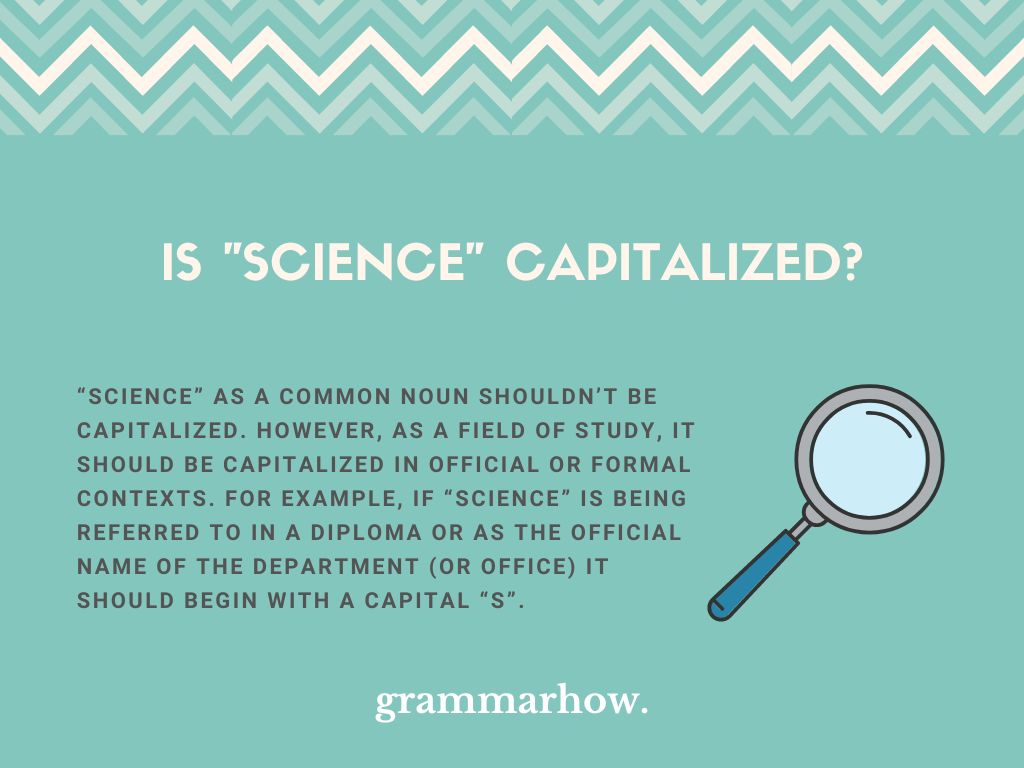 Is Science Capitalized Helpful Examples 
