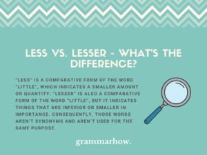 Less vs. Lesser - What's the Difference? (Examples)