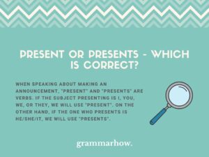Present or Presents - Which Is Correct? (With Examples)